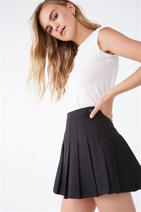 High Waist Pleated Mini Skirt Forever 21 Mini Skirts Pleated Mini