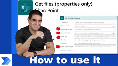 how to use power automate get files properties only youtube