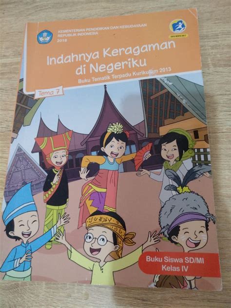 Tema 7 Indahnya Keragaman Di Negeriku Kelas Iv 4 Sd Buku And Alat Tulis
