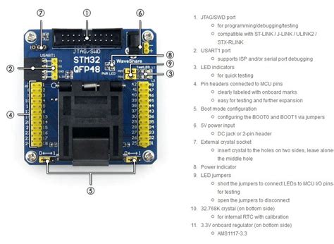 stm32 qfp48 stm32 programming adapter test socket for lqfp48 package 0
