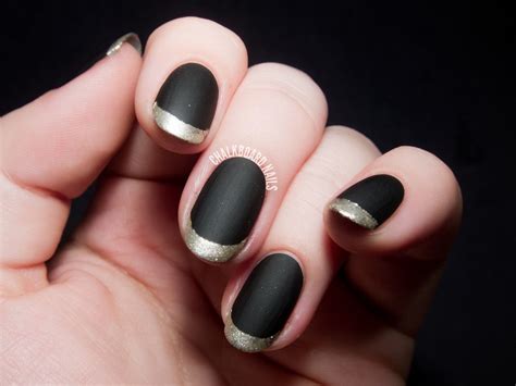 Matte Metallic Gold French Tips With Bonus Glossy Shots Matte Nails