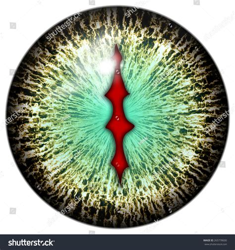 white blue reptile alien eye serrated stock illustration