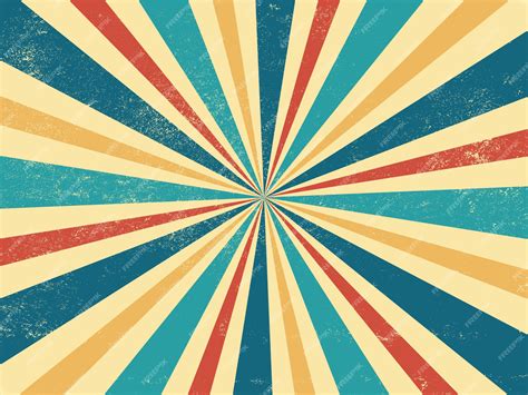 Premium Vector Vintage Ray Retro Sunburst Background
