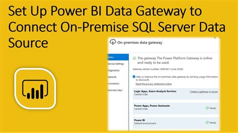 set up power bi data gateway to connect on premise data sources youtube