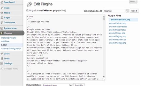 what is plugin editor how to edit wordpress plugin files
