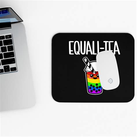 Boba Tea Equalitea Lgbt Pride Cute Kawaii Bubble Milk Tea Mouse Pads
