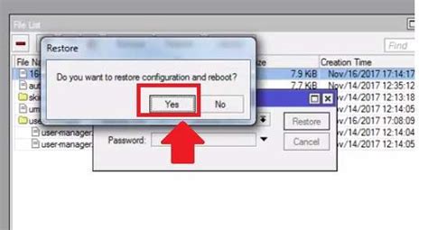 how to backup and restore mikrotik configuration settings