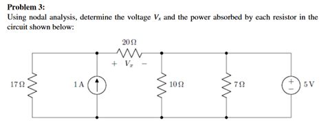 solved using nodal analysis determine the voltage vx and