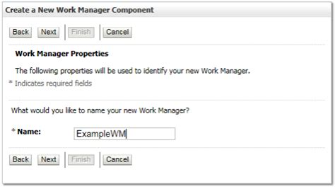 how to create a workmanager weblogic pools configuration