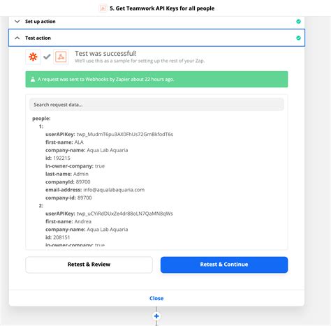 creating an array from a get webhook response nested json zapier