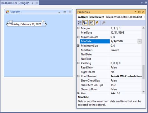 getting started winforms datetimepicker control telerik ui for winforms