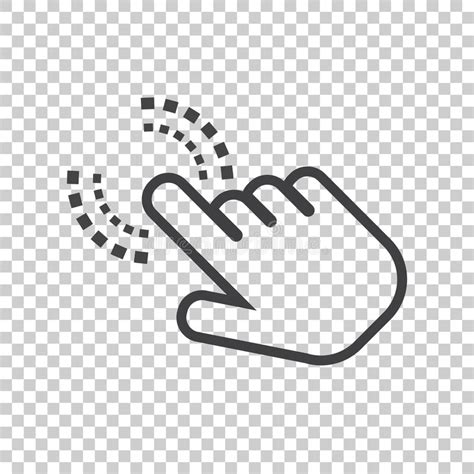 click here icon hand cursor signs stock vector illustration of