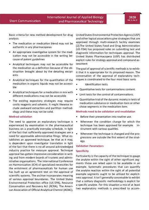 Analytical Method Development Pdf 89974 Review On Analytical Method