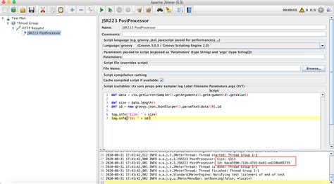 retrieve request data information s using jsr223 post processer in