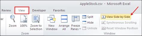 excel use synchronous scrolling and split multiple column rows in
