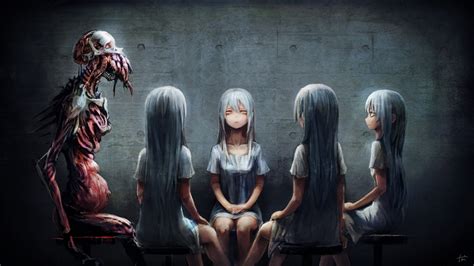 Wallpaper Anime Girls Horror Darkness Screenshot Computer