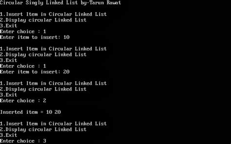 c programming circular linked list in c