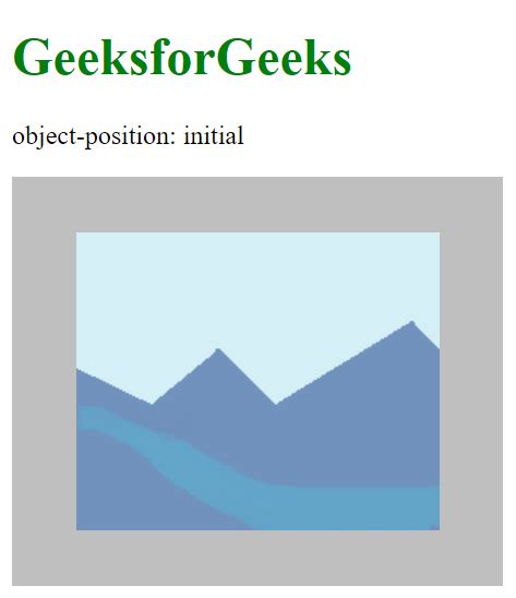 css object position property geeksforgeeks