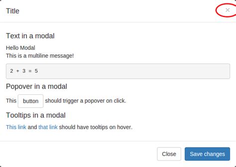 javascript customize close button of modal stack overflow