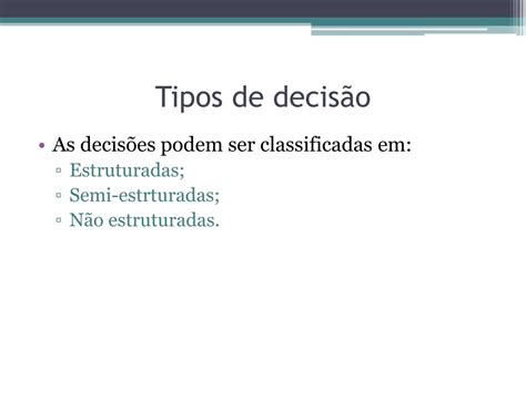 Ppt Tomada De Decisão E Sistemas De Informação Powerpoint