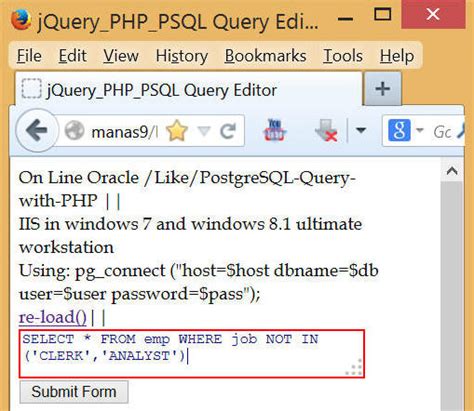 sql not in operator1