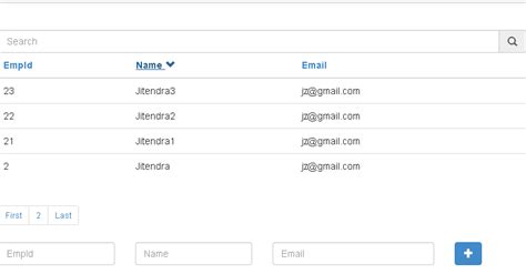bootstrap table with pagination and search and sorting angular all