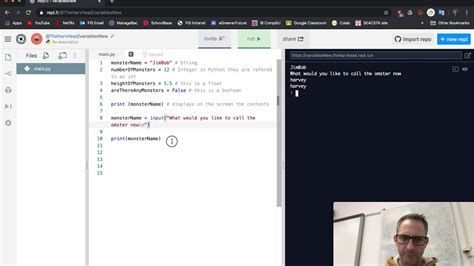 learning python using repl it pt 8 getting input youtube