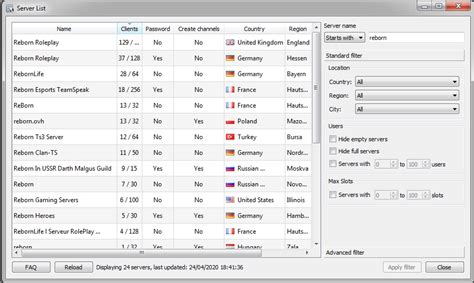 web page to search for servers general discussion teamspeak