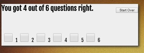 javascript how to create quiz result s with jquery stack overflow