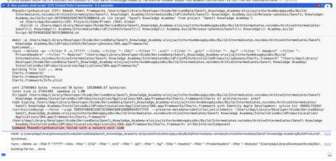 swift command phasescriptexecution failed with a nonzero exit code