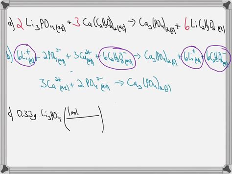 Solved Lithium Phosphate And Calcium Acetate Combine Via Double