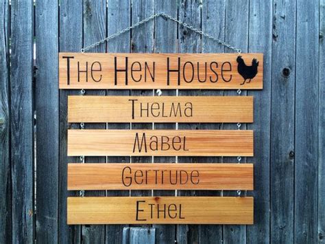 Large Chicken Name Sign The Hen House Drop Etsy Chicken Coop