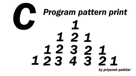 c program pattern print youtube