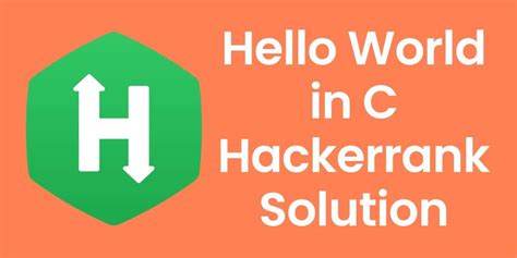 hello world in c hackerrank solution hello world in c