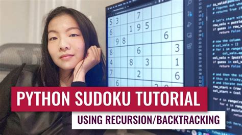 coding a sudoku solver in python using recursion backtracking youtube