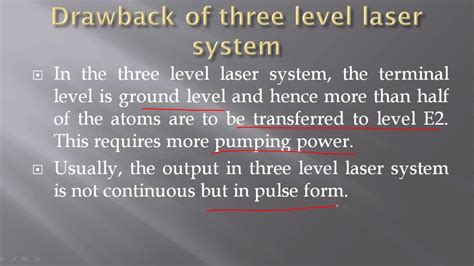 Difference Between Three And Four Level Lasers Youtube