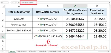 timevalue function to convert text into time excel help