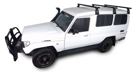 Rhino Hd Rl210 Black 3 Bar Roof Rack For Toyota Land Cruiser 78 Series