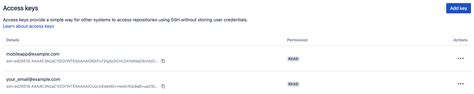 ssh access keys for system use bitbucket data center and server 8 6