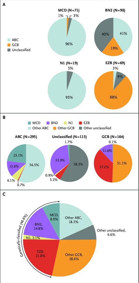 Genetic Aberrations That Distinguish Genetic Subtypes Of Dlbcl Panel A