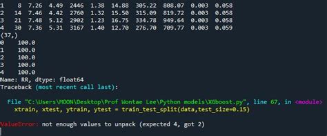 python i am trying to model using xgboost regressor and the error