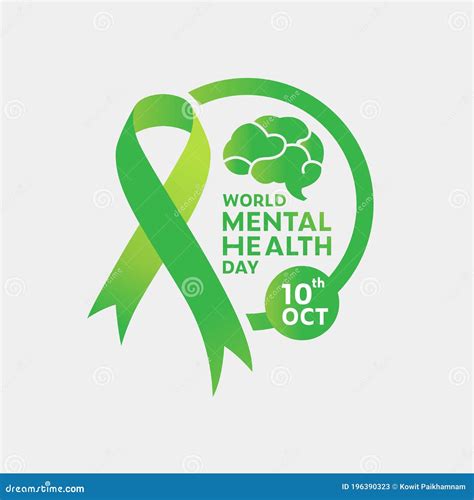 World Mental Health Day Concept Design Vector Illustration Stock Vector