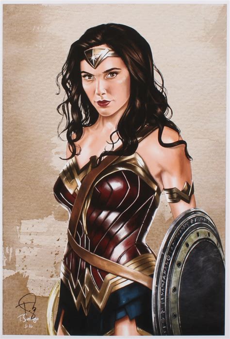 Tony Santiago Wonder Woman Dc Comics 13x19 Signed Lithograph Pa