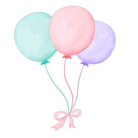 Globos De Acuarela Fresca Png Dibujos Globo Acuarela Festival Png Y
