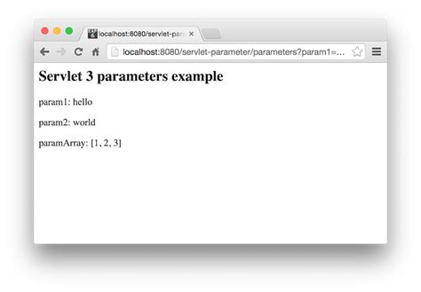 handling servlet request parameters example