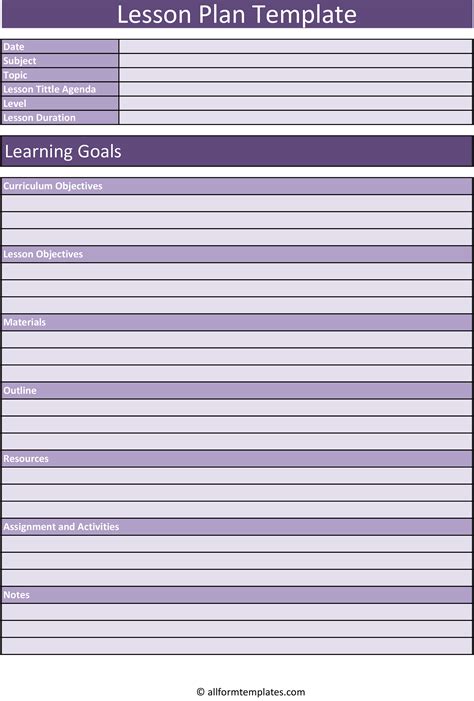 Free 9 Sample Lesson Plan Templates In Ms Word Pdf Images