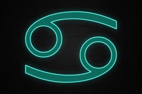 Premium Photo Zodiac Sign Cancer In Neon Light