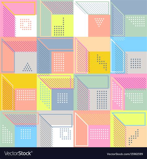 Geometric Abstract Seamless Pattern Simple Motif Vector Image