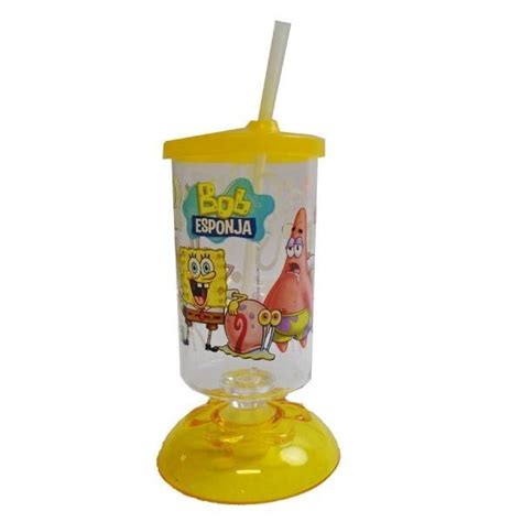 Copo Canudo Acrilico Bob Esponja Madeiramadeira