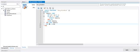 for loop in mysql workbench stack overflow